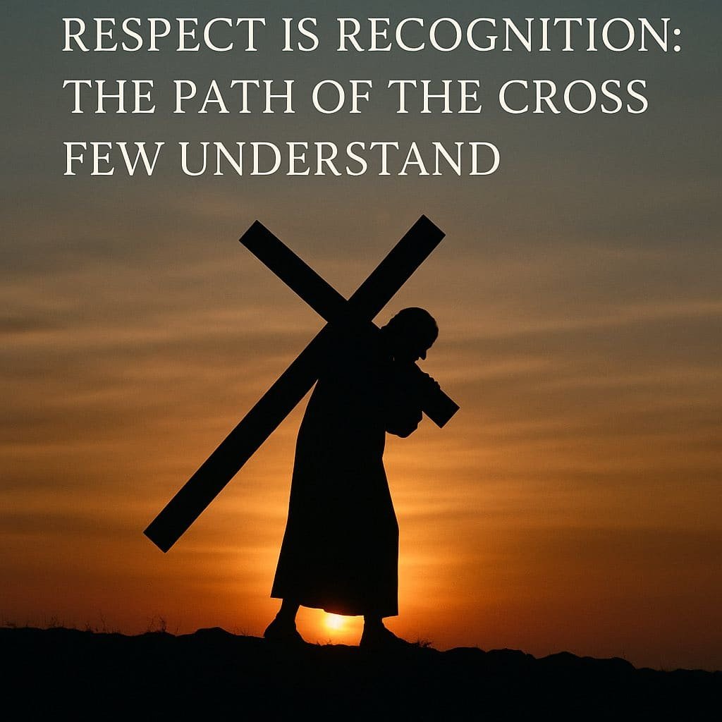 Respect Is Recognition: The Path Of The Cross Few Understand